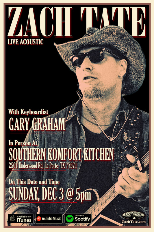 Upcoming Shows - ZACH TATE BAND